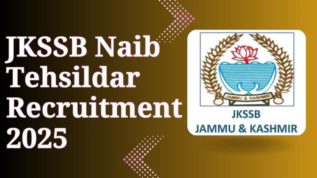 JKSSB Naib Tehsildar Syllabus 2025 - Subject Wise Topics